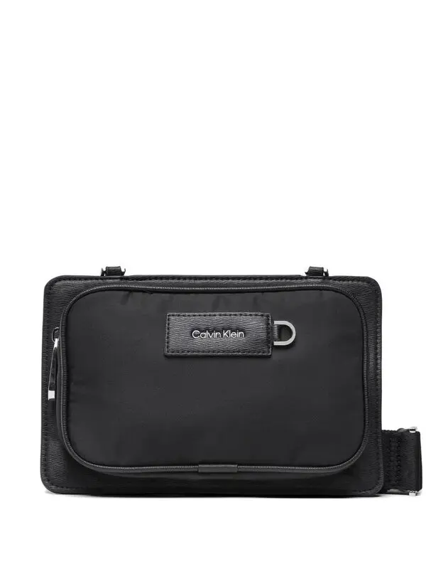 Calvin Klein Logo-patch Shoulder Bag - Black