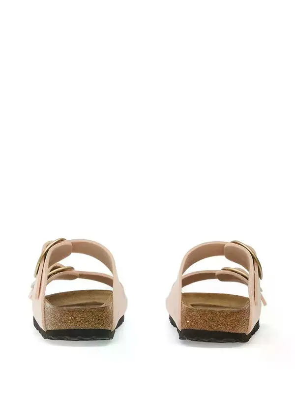 BIRKENSTOCK Arizona Big Buckle Leather Flat Sandals - Pink