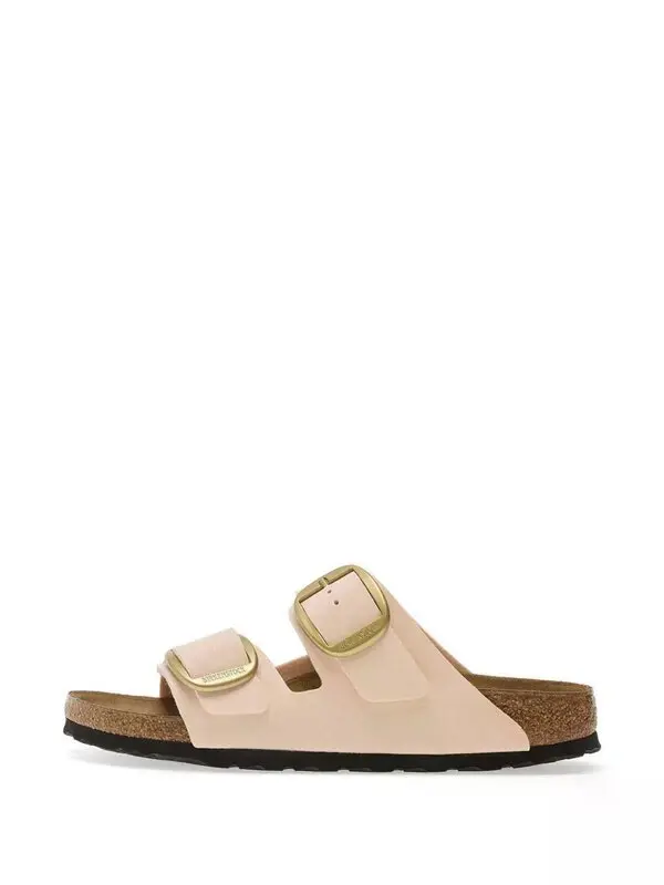 BIRKENSTOCK Arizona Big Buckle Leather Flat Sandals - Pink