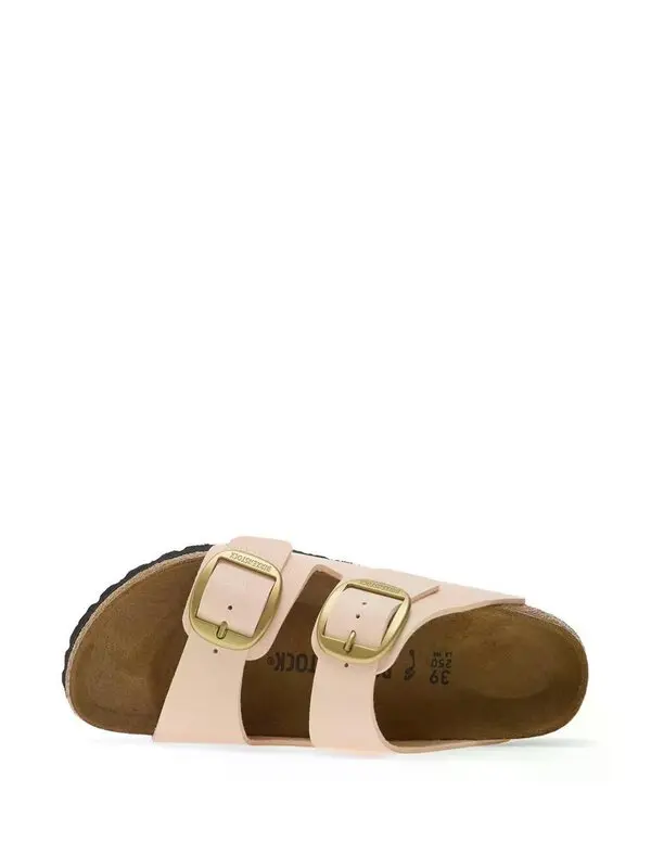 BIRKENSTOCK Arizona Big Buckle Leather Flat Sandals - Pink
