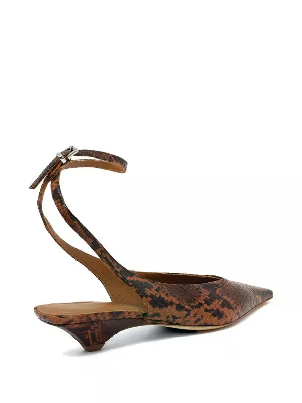 VIC MATIE Snakeskin-effect Pointed-toe Pumps