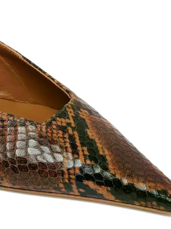 VIC MATIE Snakeskin-effect Pointed-toe Pumps