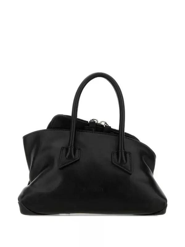 Attico La Passeggiata Mini Leather Tote Bag - Black