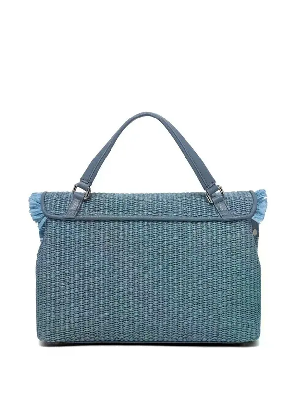 ZANELLATO Woven Clutch With Fringe - Blue