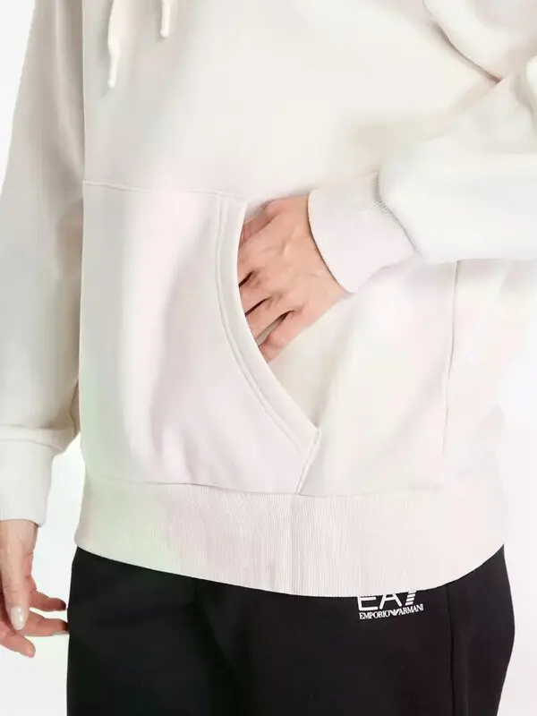 EA7 Logo-print Cotton Hoodie
