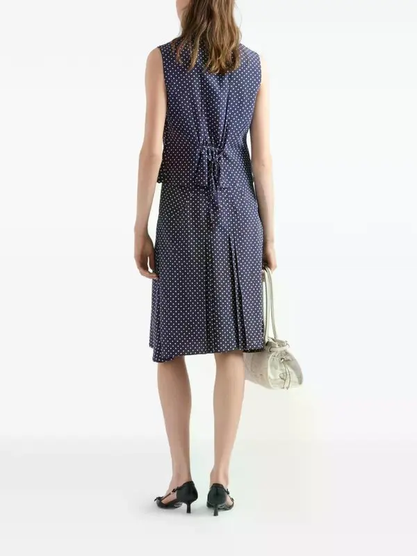 Prada Polka-dot Marocain Skirt