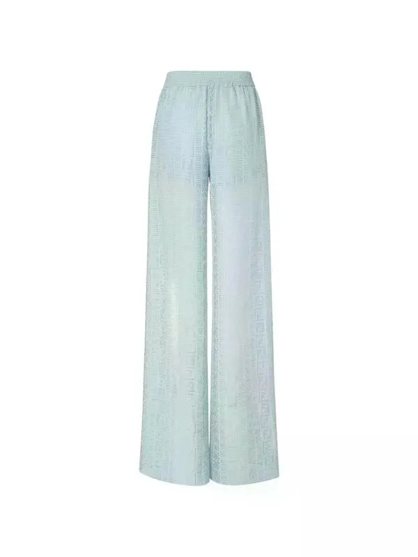 Fendi Ff Burnout Trousers - Blue