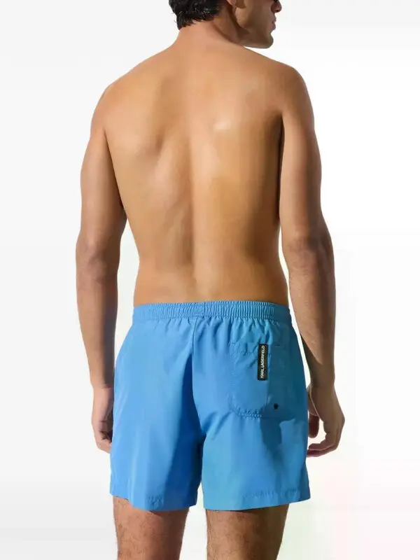 Karl Lagerfeld Logo Swim Shorts - Blue