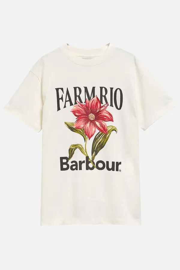 Barbour X Farm Rio Wildflower T-shirt - Beige