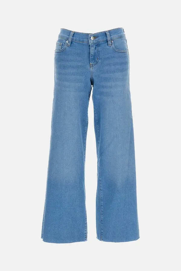 FRAME The Slim Palazzo Low-rise Jeans - Azzurro