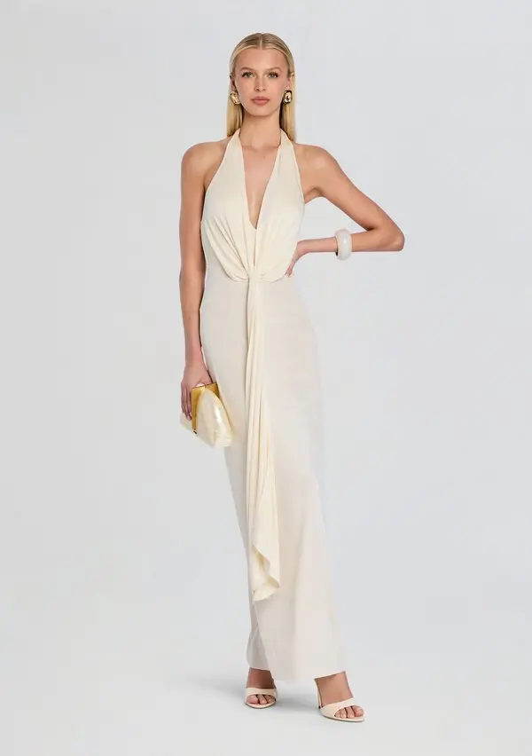 SEROYA Kayla Maxi Dress - Eggshell