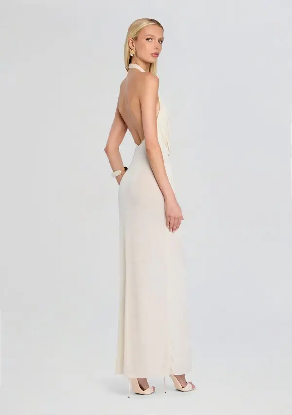 SEROYA Kayla Maxi Dress - Eggshell