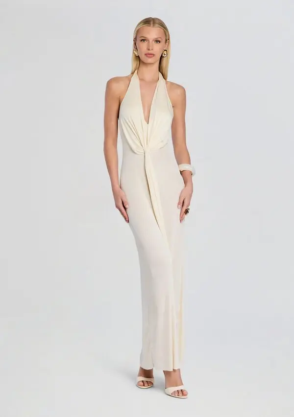 SEROYA Kayla Maxi Dress - Eggshell