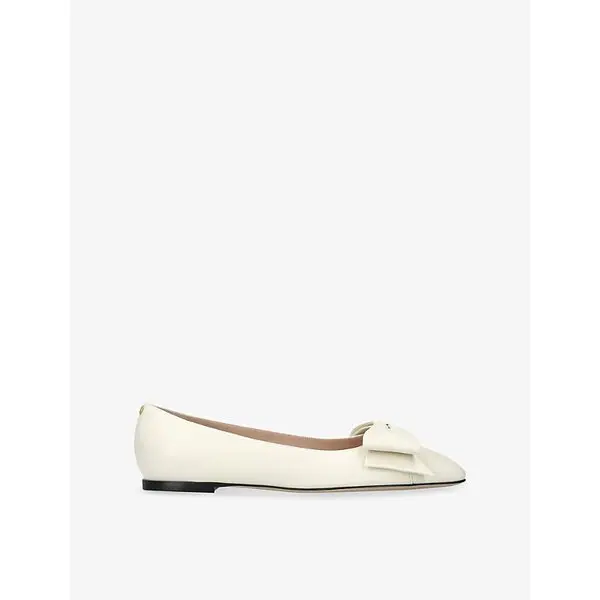 Valentino Garavani Bowow Leather Ballerina Flats