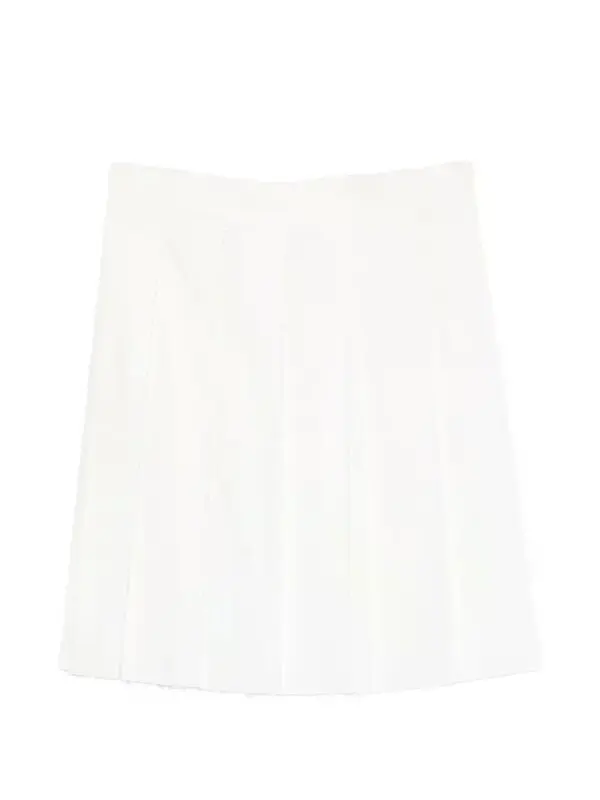 TOTEME Pleated Mini Skirt With Beaded Embellishment - White