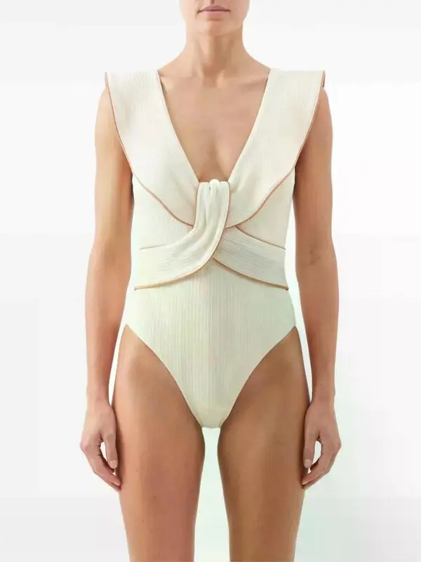 Johanna Ortiz Crinkle Ruffled-detail Swimsuit