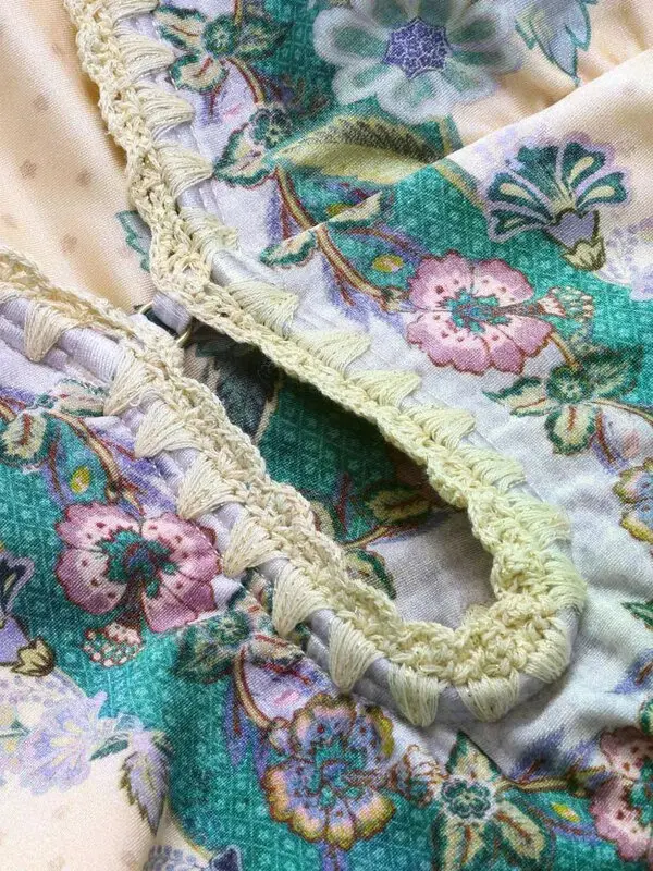 Zimmermann Indra Crochet-detail One-piece Swimsuit - Neutrals