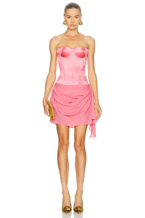 Alex Perry Strapless Cupped Corset Mini Dress
