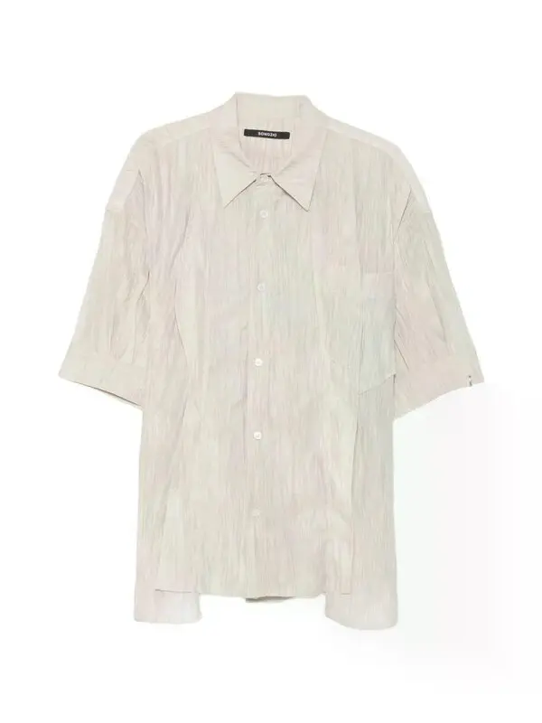 SONGZIO Polyptych Crinkled Texture Shirt