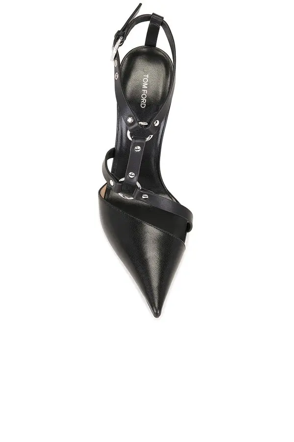 TOM FORD Leather Strappy Pumps - Black