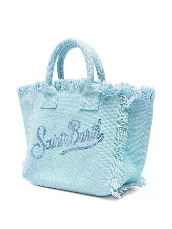 MC2 SAINT BARTH Colette Frayed-trim Tote Bag - Blue