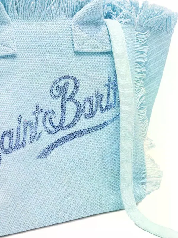 MC2 SAINT BARTH Colette Frayed-trim Tote Bag - Blue