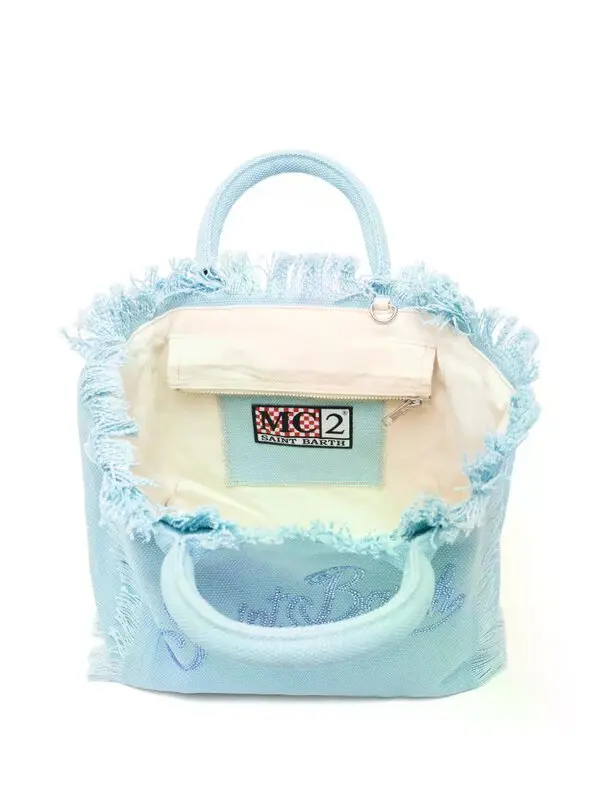 MC2 SAINT BARTH Colette Frayed-trim Tote Bag - Blue