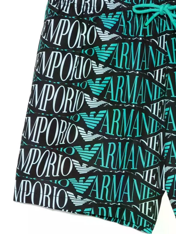 Emporio Armani Logo-print Drawstring Swim Shorts