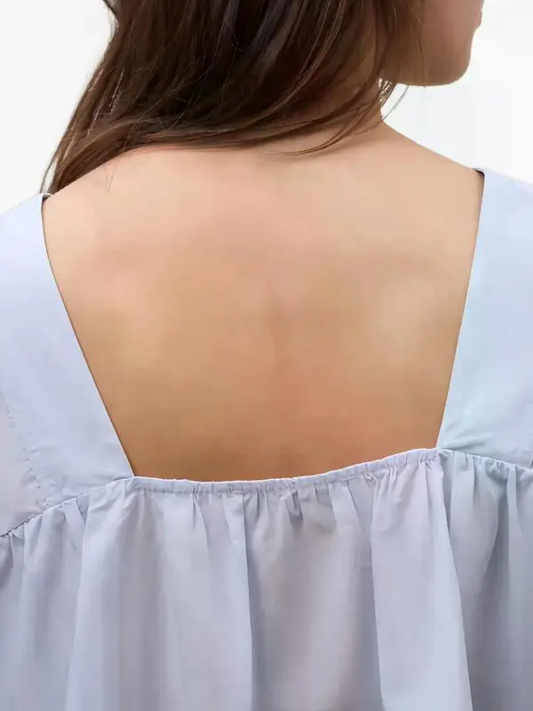ECOALF V-neck Gathered-back Shirt
