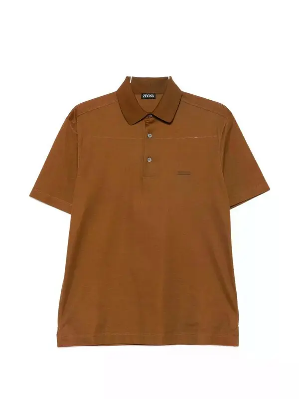 Zegna Short-sleeve Polo Shirt - Brown