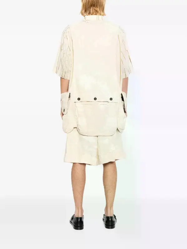 ZIGGY CHEN Belted Multi-pocket Gilets