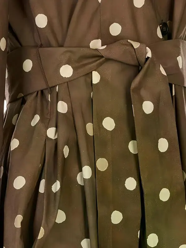 Max Mara Polka-dot Belted Dress