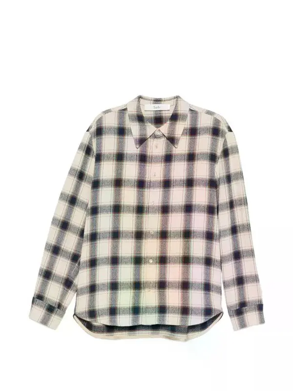 Séfr Wes Check-pattern Long-sleeve Shirt