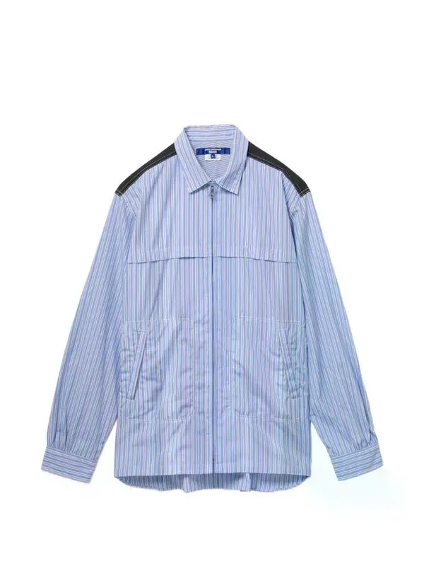 Junya Watanabe Vertical-stripe Shirt Jacket - Blue