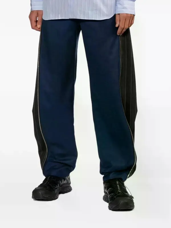 Comme Des Garçons Side-opening Trousers - Blue