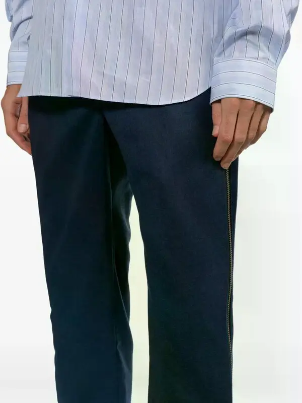 Comme Des Garçons Side-opening Trousers - Blue