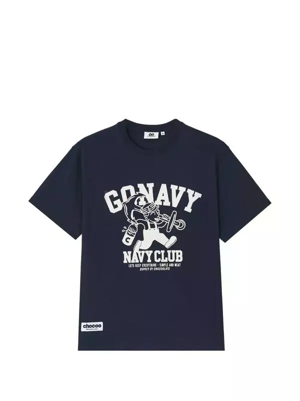 CHOCOOLATE Graphic-print Logo-patch T-shirt