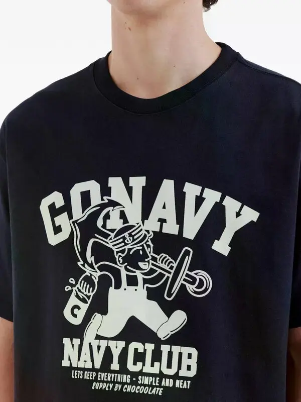 CHOCOOLATE Graphic-print Logo-patch T-shirt