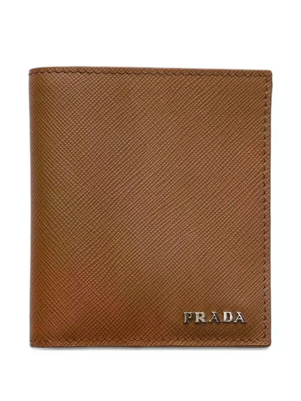 Prada Saffiano-leather Wallet - Brown