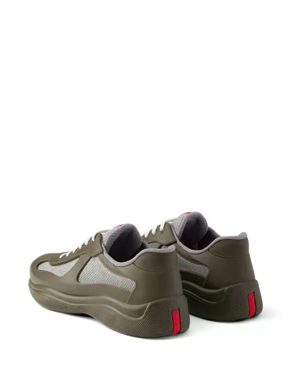 Prada America's Cup Rubber And Bike Fabric Sneakers - Green