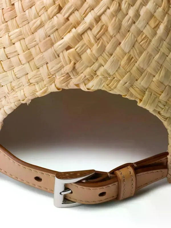 Prada Raffia Baseball Cap - Neutrals