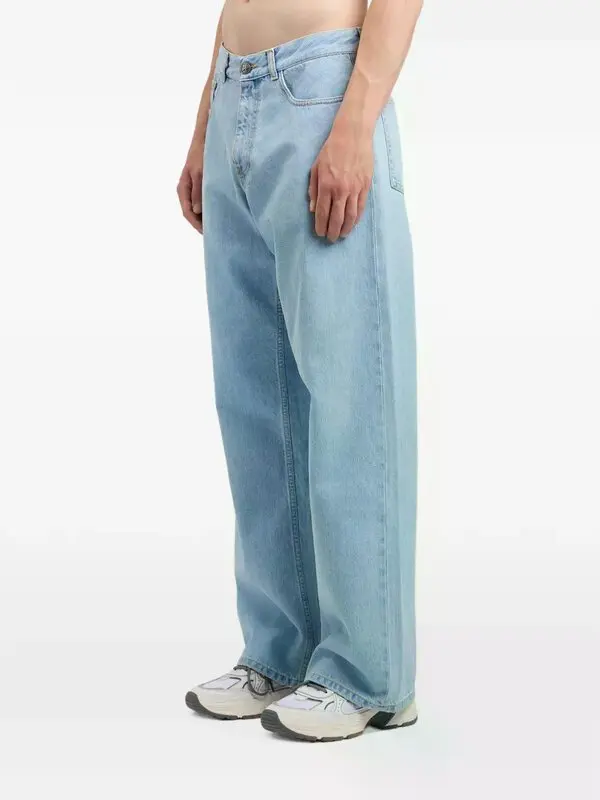 Palm Angels Light Wide-leg Five-pocket Jeans