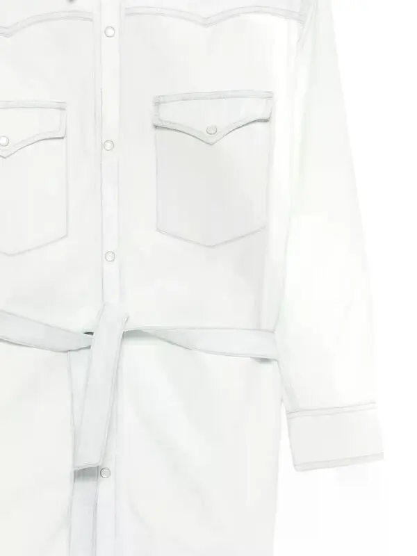 A.p.c. Tie-fastening Shirt Mini Dress