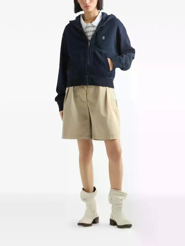 Prada Cotton Zip-up Hoodie