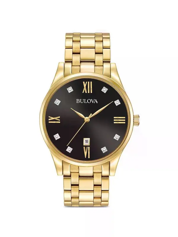 Bulova 40mm Round-case Watch - Black
