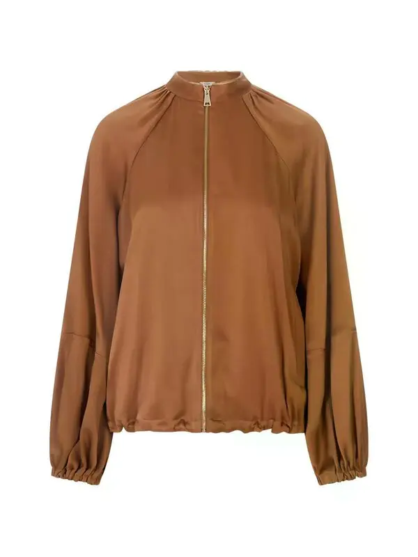 Fabiana Filippi Pleated-sleeve Zip-up Jacket