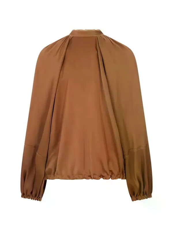 Fabiana Filippi Pleated-sleeve Zip-up Jacket