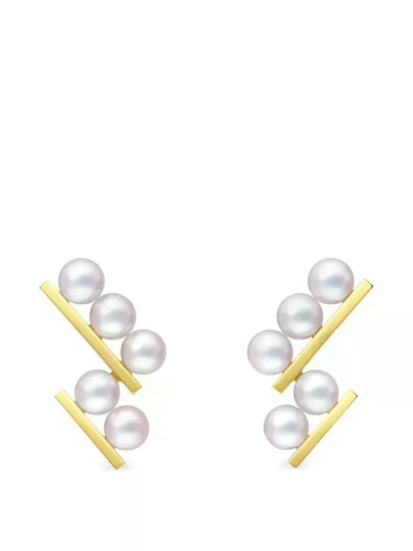TASAKI Balance Step Neo Pearl Earrings - Gold