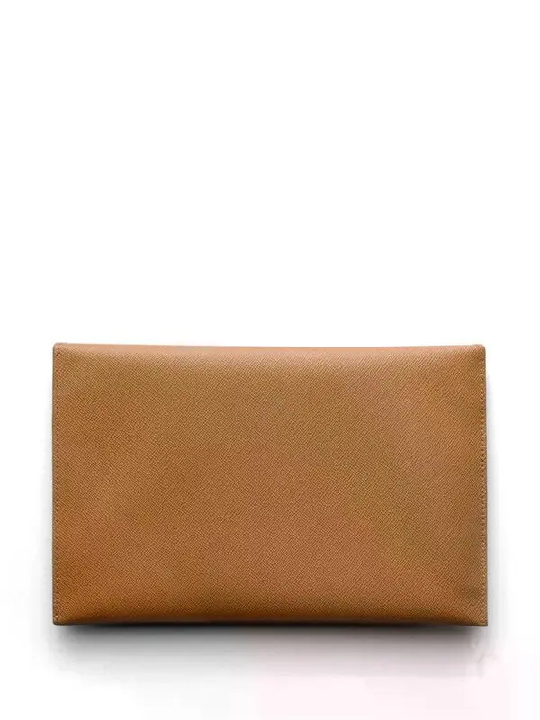 Prada Saffiano Leather Envelope Clutch - Neutrals