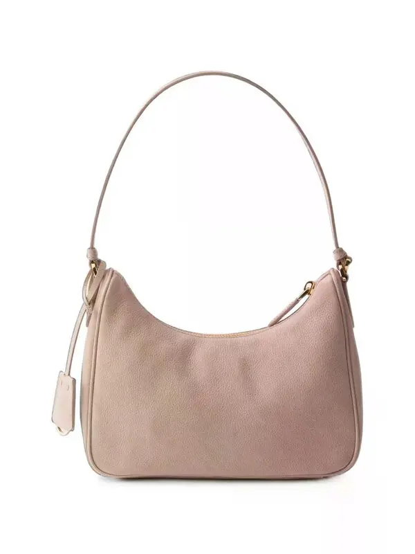 Prada Re-edition 2005 Nubuck And Saffiano Leather Mini-bag - Pink